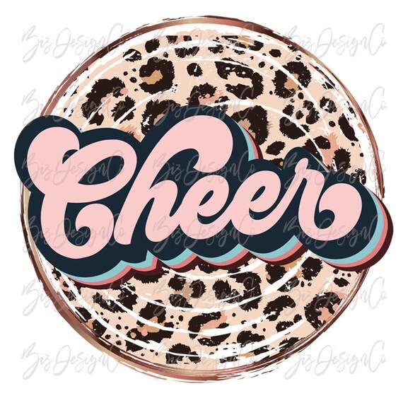 Leopard Cheer Png RETRO Sports Sublimation Designs Downloads | Etsy