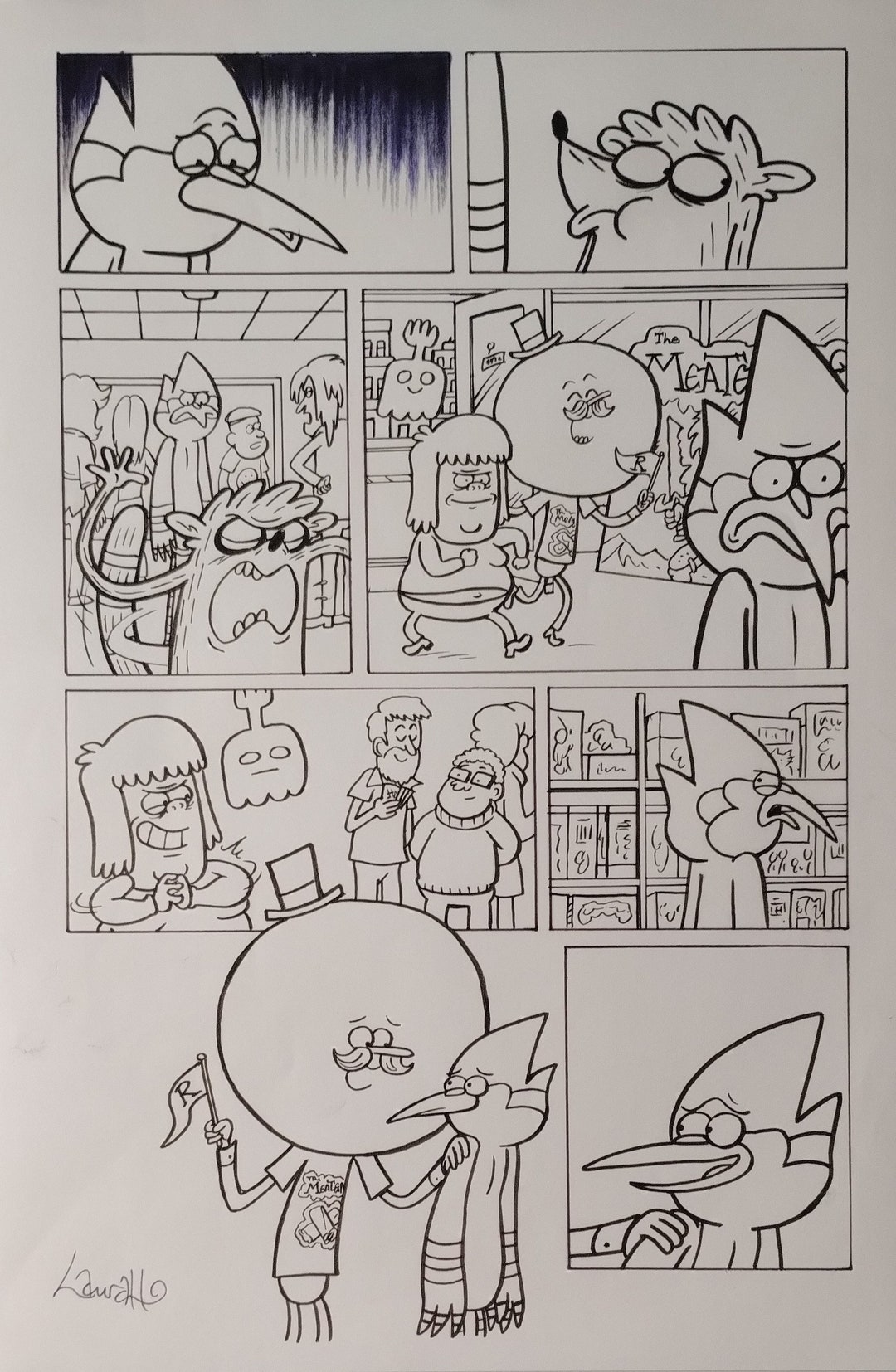 Regular Show ORIGINAL ARTWORK From Graphic Novel "the Meatening" A4 ...
