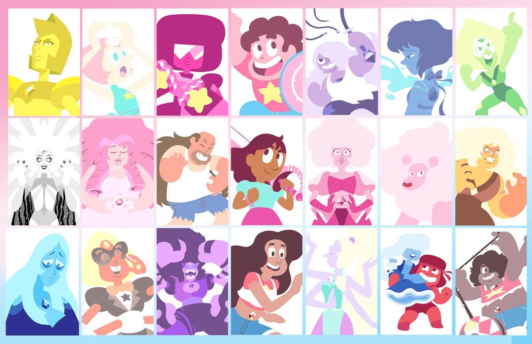 Steven Universe Assorted Mini-prints 4" X 6" Garnet Amethyst Steven ...