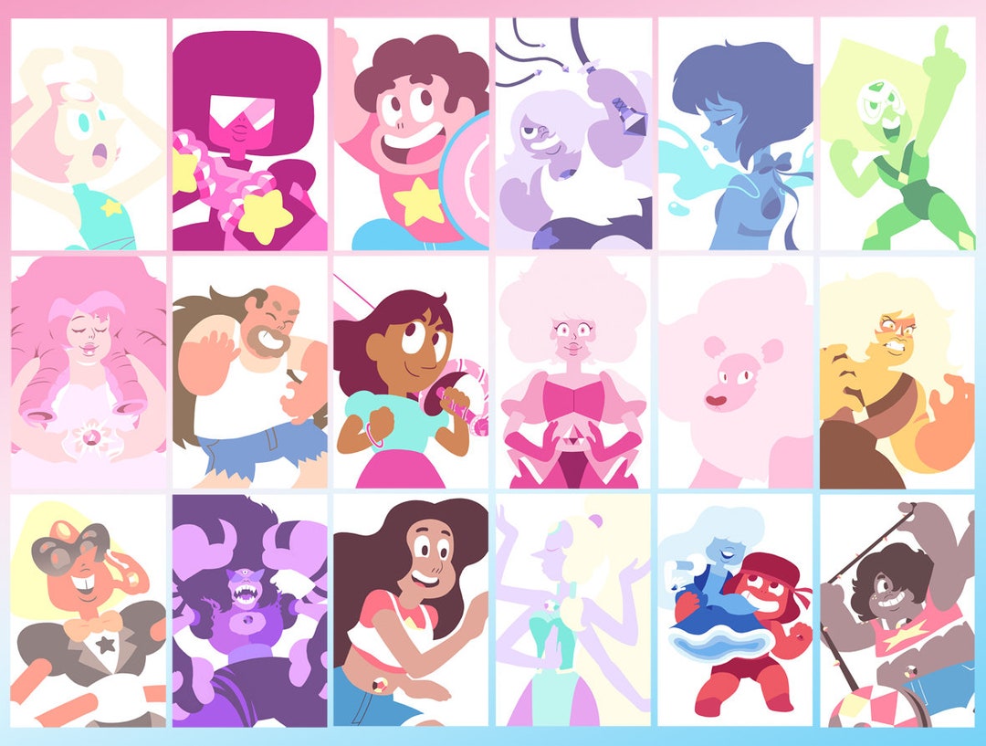 Steven Universe Assorted Mini-prints 4" X 6" Garnet Amethyst Steven ...