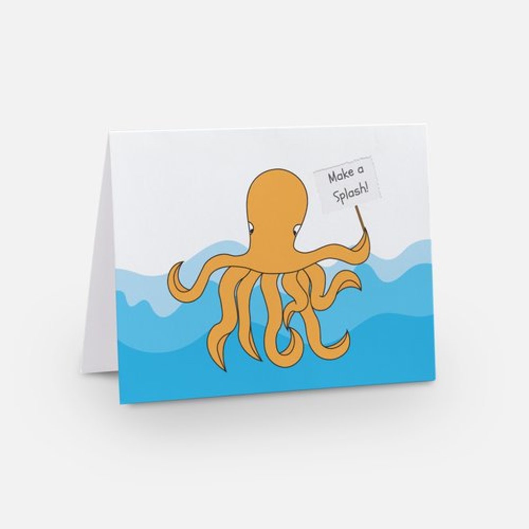 10 Assorted Octopus Greeting Cards - Etsy