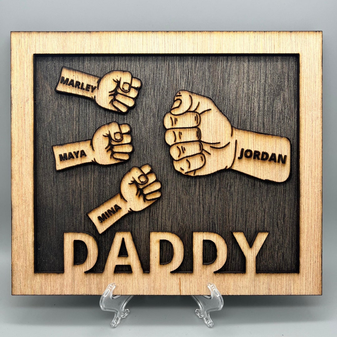 Personalized Fists Handprint Wooden Sign - Etsy