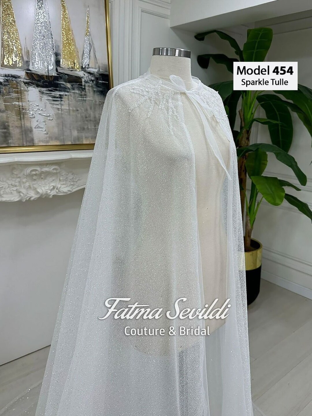 BRIDAL CLOAKS, Lace Long Veil, Lace Bridal Cape, Sparkle Tulle, Full ...