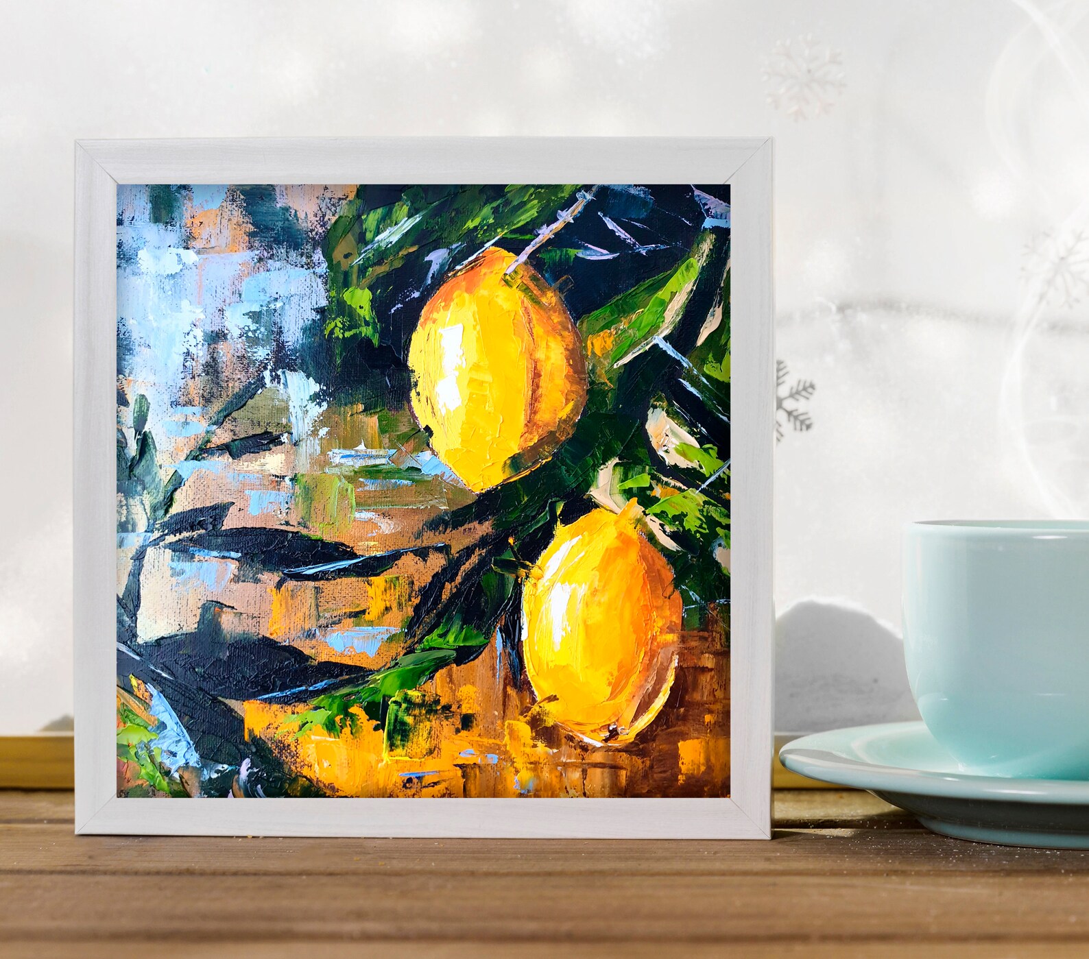 Lemon Tree Painting Oil Original Art Citrus Artwork Fruit Wall | Etsy