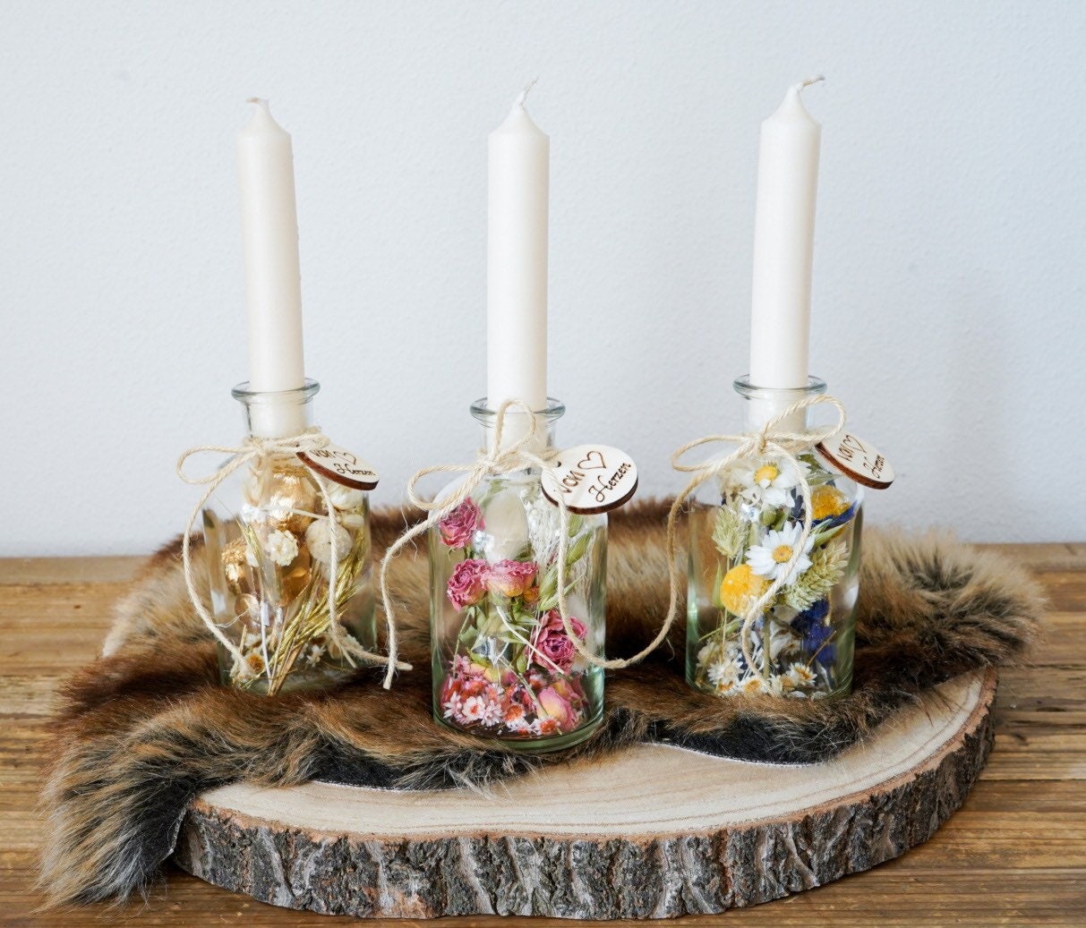 Dried Flowers in a Glass, Dried Flower Bouquet in a Glass, Also as a ...