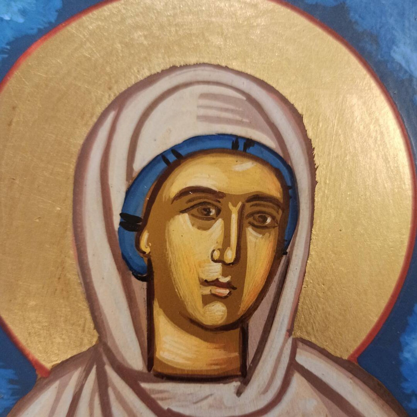 Saint Athena, ( Αγία Αθηνά ) Hand Painted Greek Orthodox Byzantine Icon ...