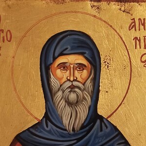 Saint Anthony or Antony the Great ( Ο Μέγας Αντώνιος ) Hand Painted ...