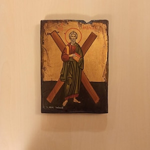 Saint Andrew or Andrew the Apostle ( Ο Άγιος Ανδρέας ) Hand Painted ...