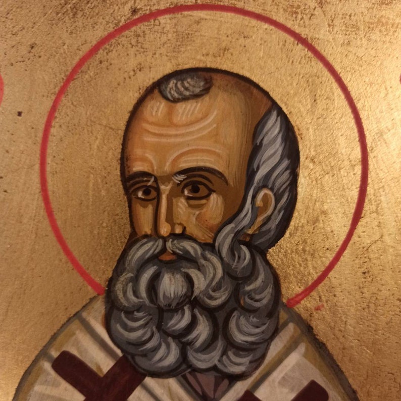 Saint Athanasius Ο Άγιος Αθανάσιος Hand Painted Greek - Etsy