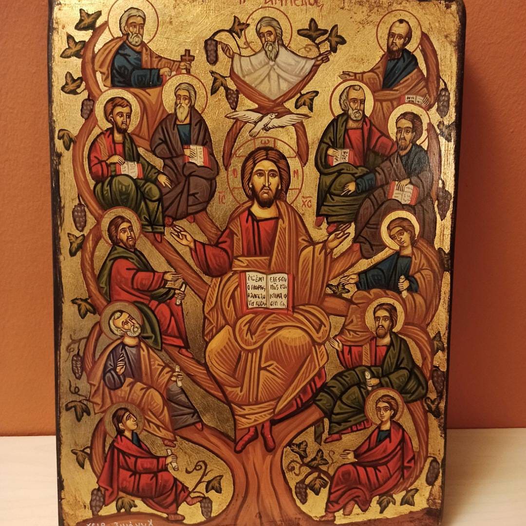 The True Vine ( Η Άμπελος) Hand Painted Greek Orthodox Byzantine Icon ...
