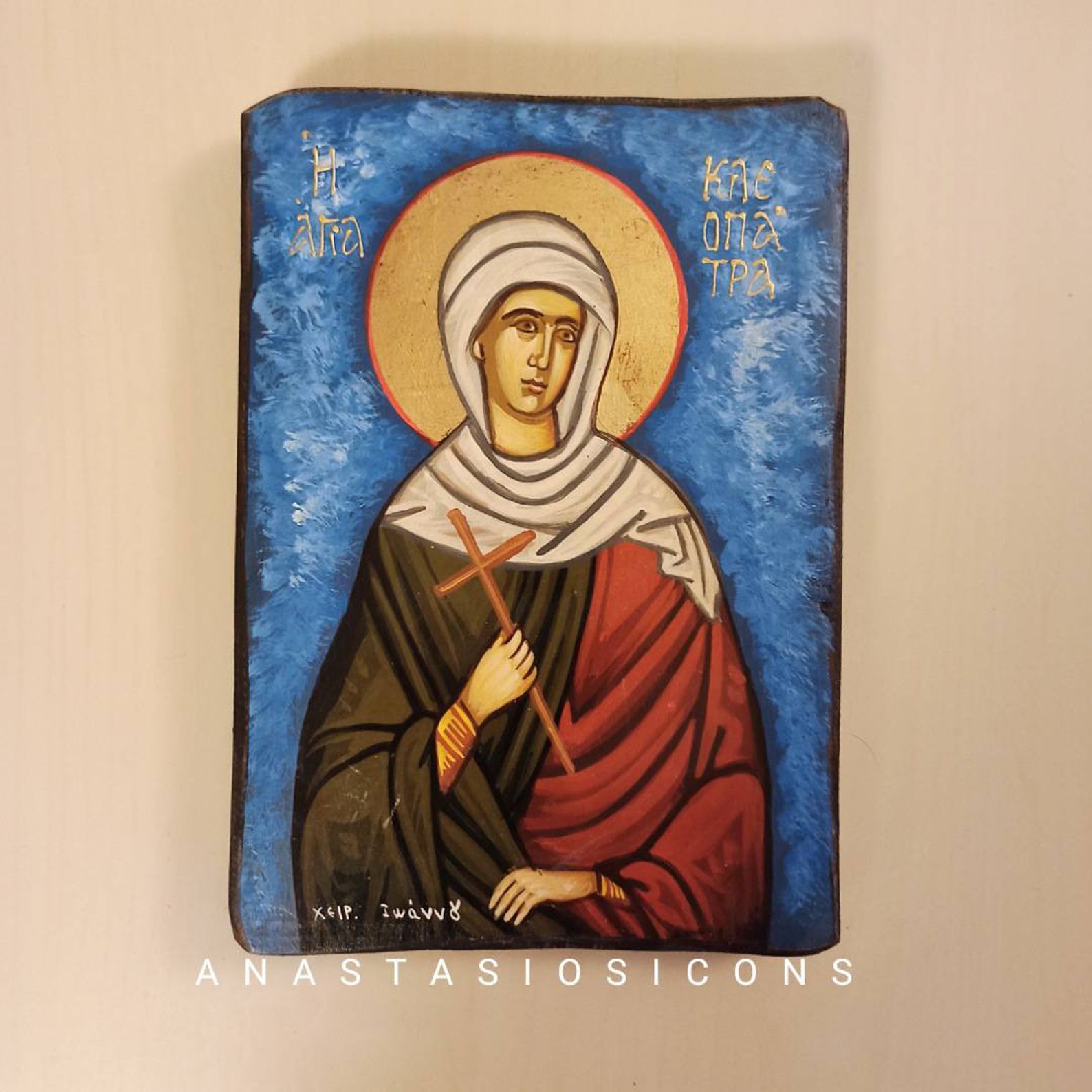 Saint Cleopatra Η Αγία Κλεοπάτρα Hand Painted Greek - Etsy