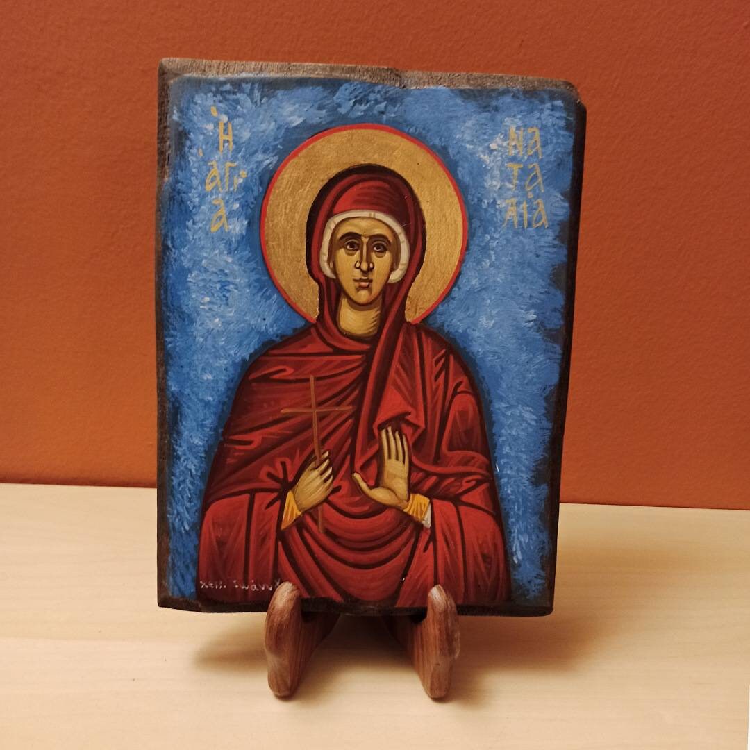 Saint Natalia ( Η Αγία Ναταλία ) Hand Painted Greek Orthodox Byzantine ...