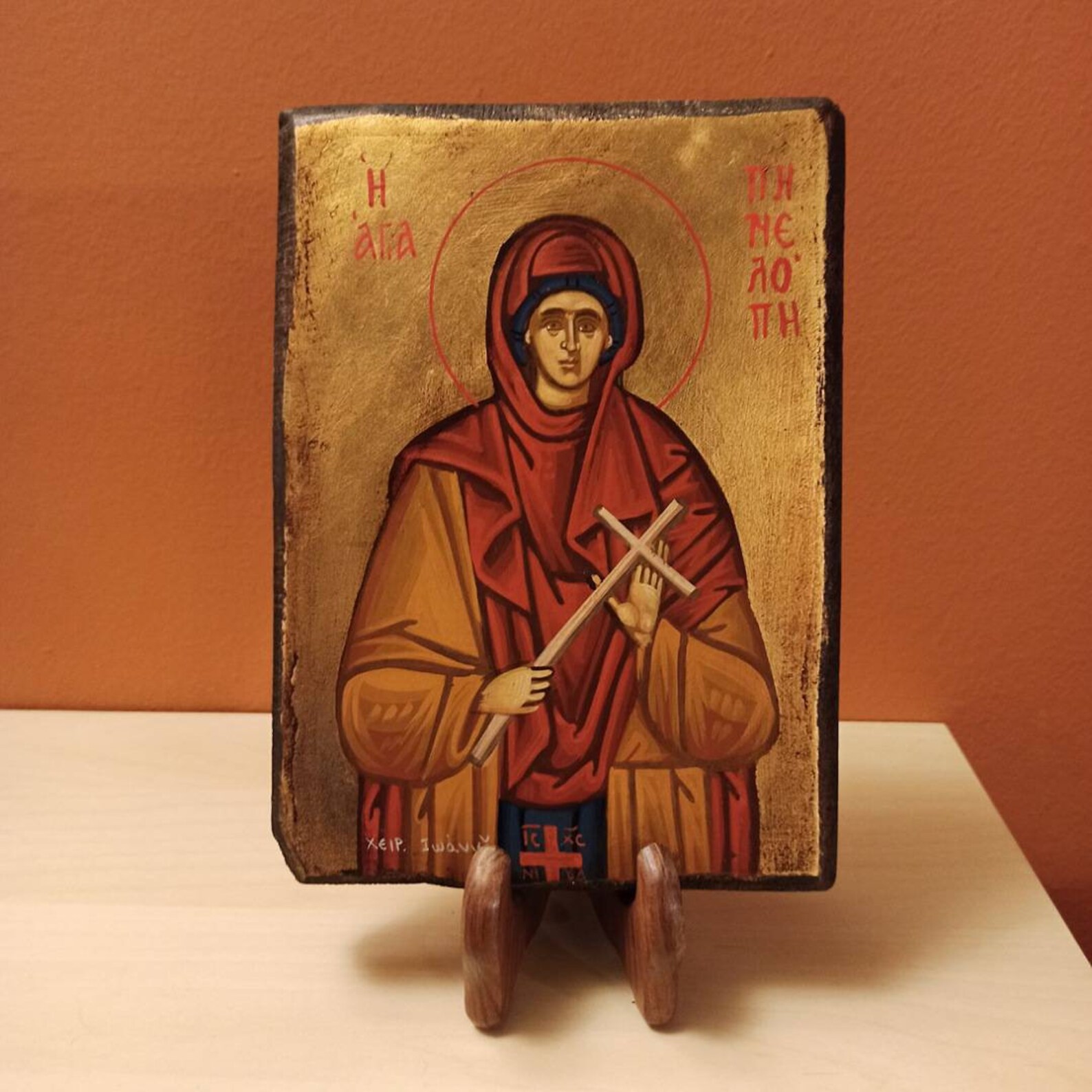 Saint Penelope Η Αγία Πηνελόπη hand painted Greek Orthodox | Etsy