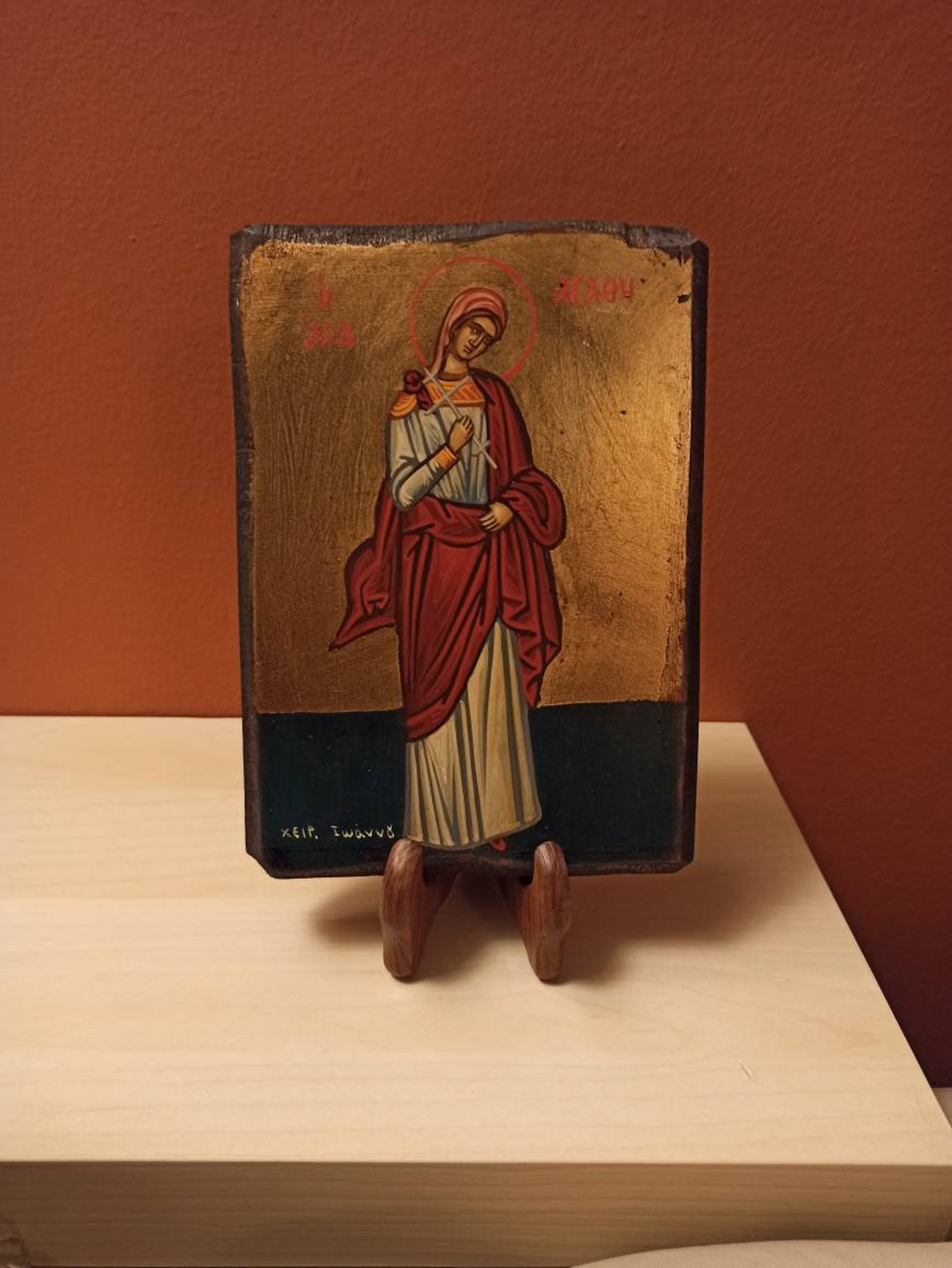 Saint Agatha of Sicily Αγία Αγάθη Hand Painted Greek | Etsy