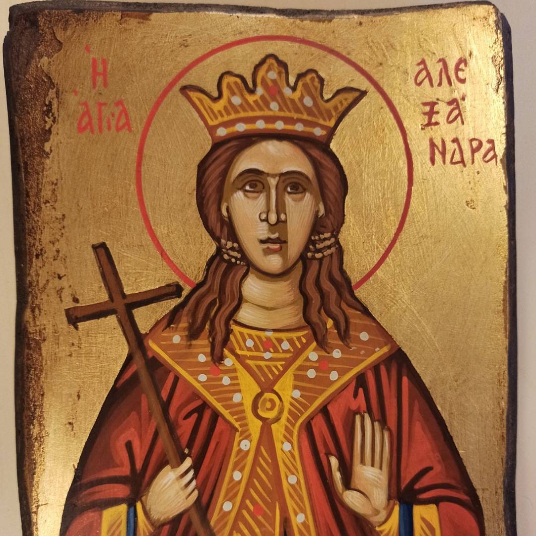 Saint Alexandra of Rome Η Αγία Αλεξάνδρα hand painted | Etsy