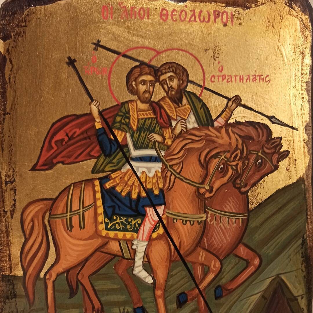Saints Theodore Stratelates and Theodore Tyron Hand Painted - Etsy