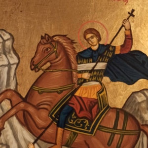 Saint Dimitrios ( Άγιος Δημήτριος ) Hand Painted Greek Orthodox ...