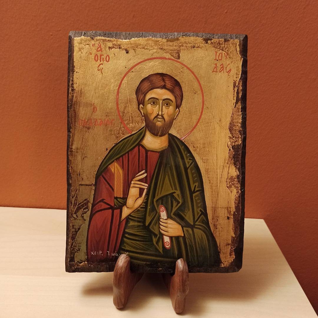 Judas Thaddeus ( Ο Ιούδας ο Θαδδαιος ) Hand Painted Greek Orthodox ...