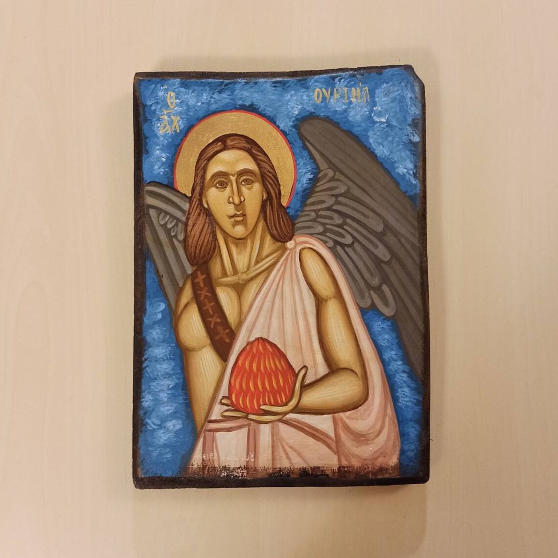 Saint Uriel the Archangel Άγιος Ουριήλ hand painted Orthodox | Etsy
