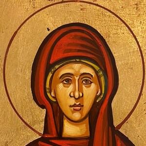 Saint Eftichia ( Αγία Ευτυχία ) Hand Painted Orthodox Byzantine Icon ...