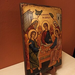Abraham's Hospitality ( Η Φιλοξενία του Αβραάμ ) Hand Painted Greek ...