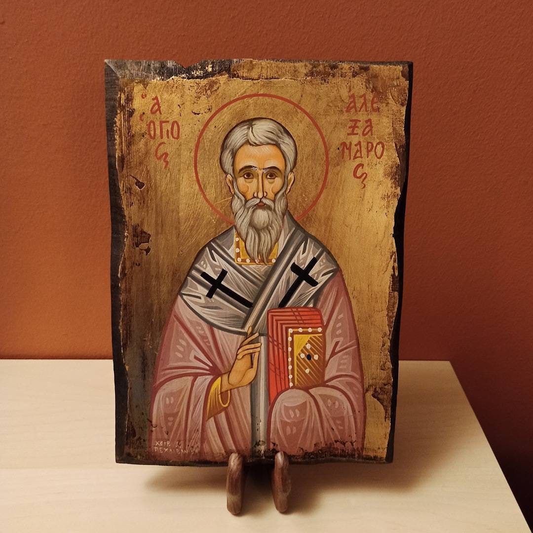 Saint Alexander (Άγιος Αλέξανδρος) Hand Painted Orthodox Byzantine Icon ...