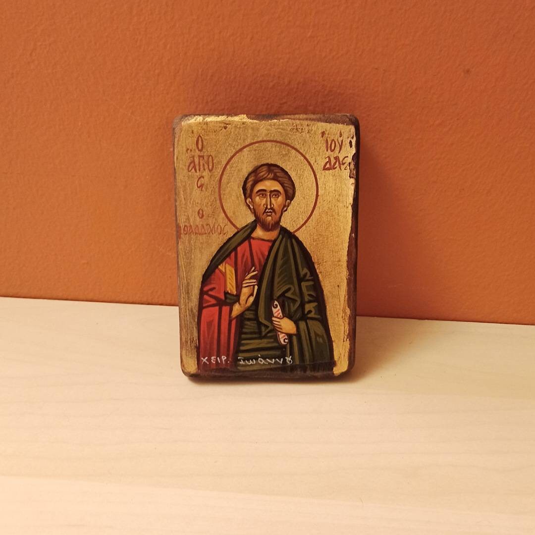 Judas Thaddeus ( Ο Ιούδας ο Θαδδαιος ) Hand Painted Greek Orthodox ...