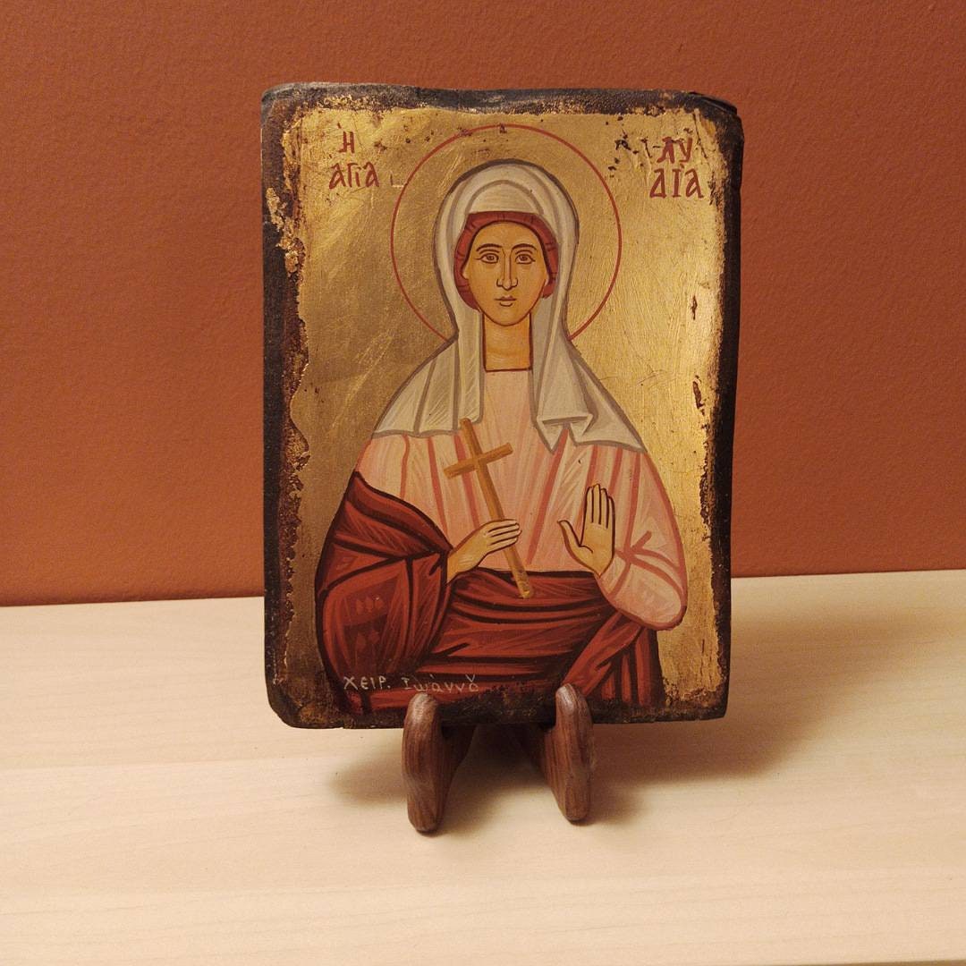 Saint Lydia, ( Η Αγία Λυδία ) Hand Painted Greek Orthodox Byzantine ...