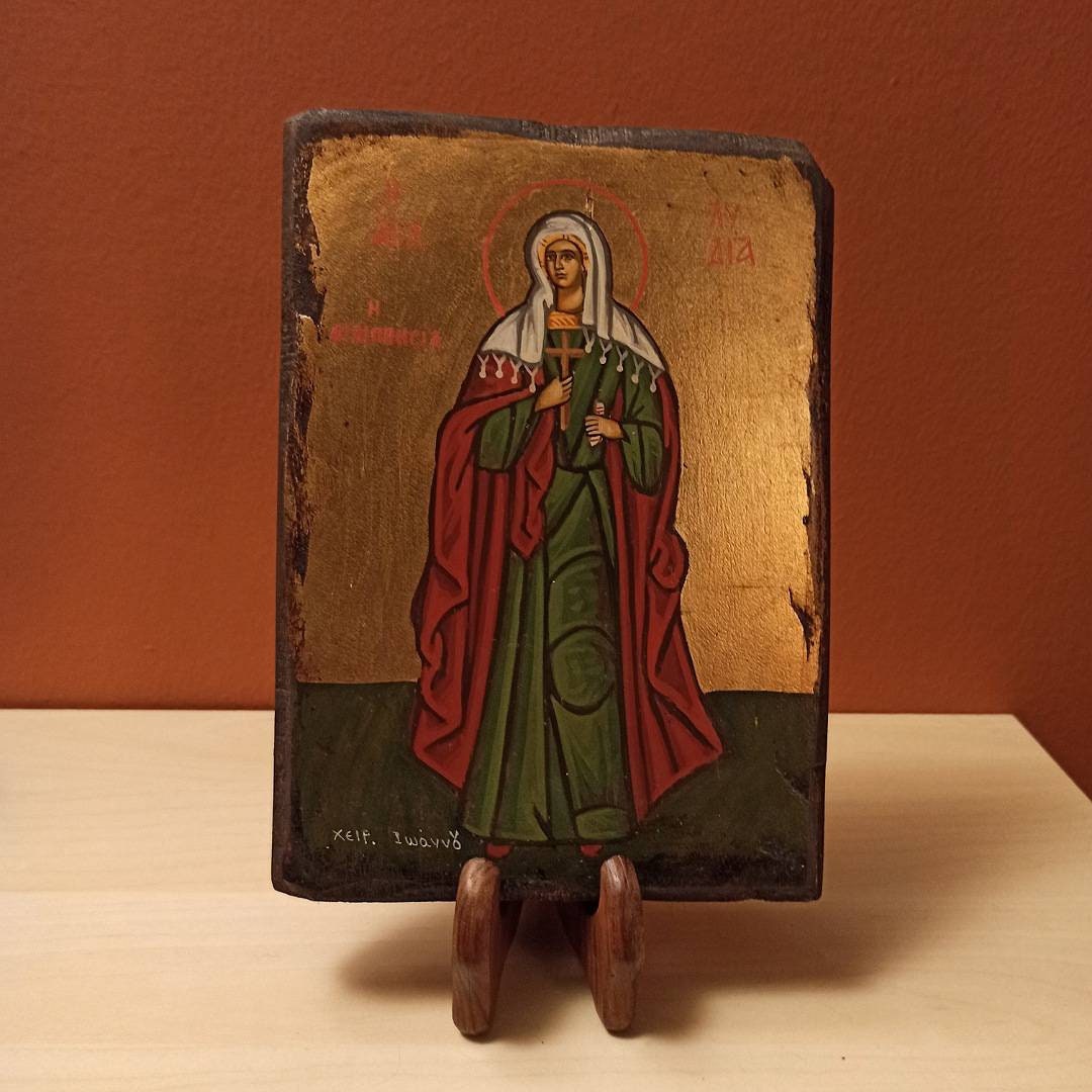 Saint Lydia ( Αγία Λυδία ) Hand Painted Greek Orthodox Byzantine Icon ...