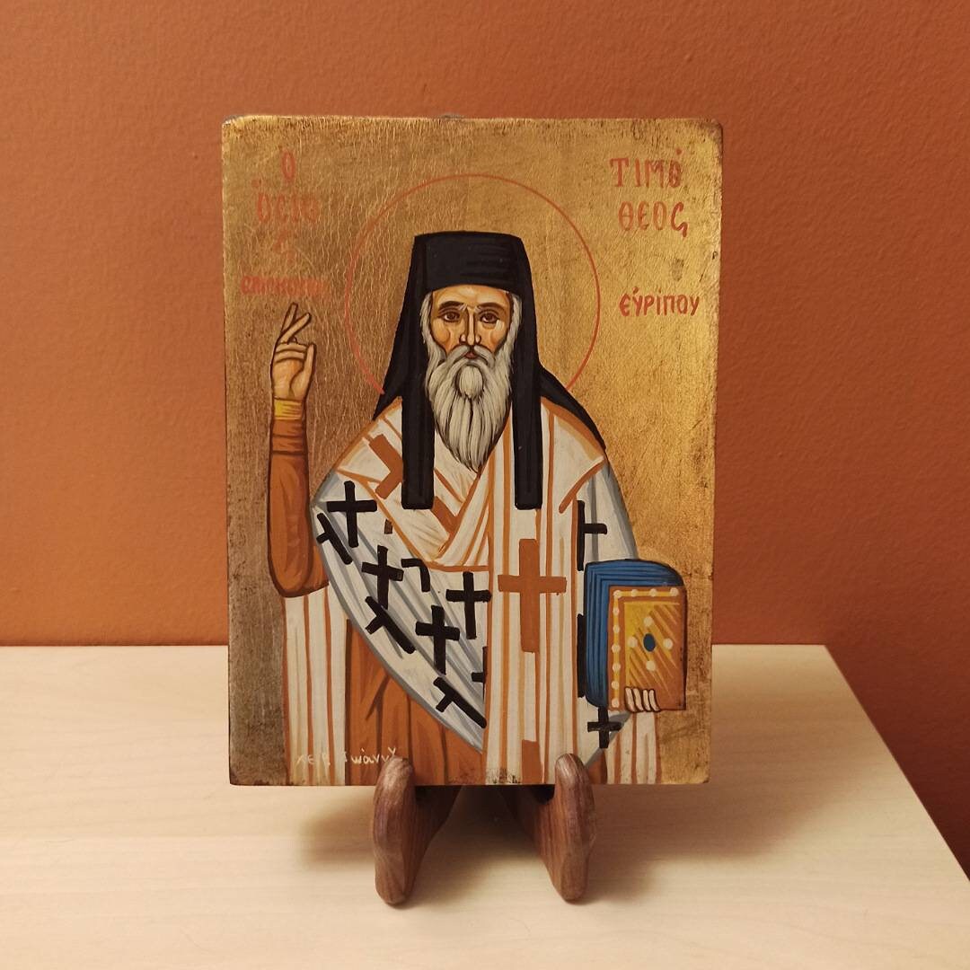 Saint Timotheos of Euripou ( Ο όσιος Τιμόθεος Ευρίπου ) Hand Painted ...