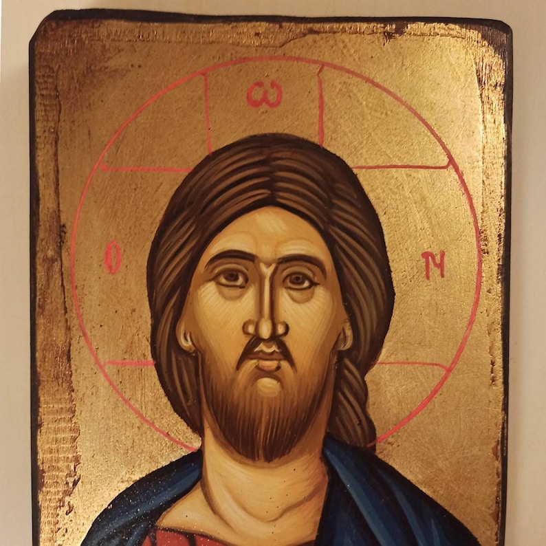 Jesus Christ Ιησούς Χριστός Hand Painted Greek Orthodox - Etsy