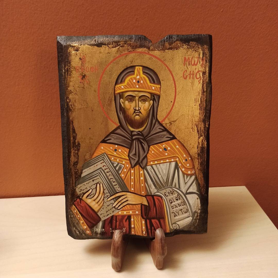 The Prophet Moses (Ο Προφήτης Μωυσής) Hand Painted Greek Orthodox ...