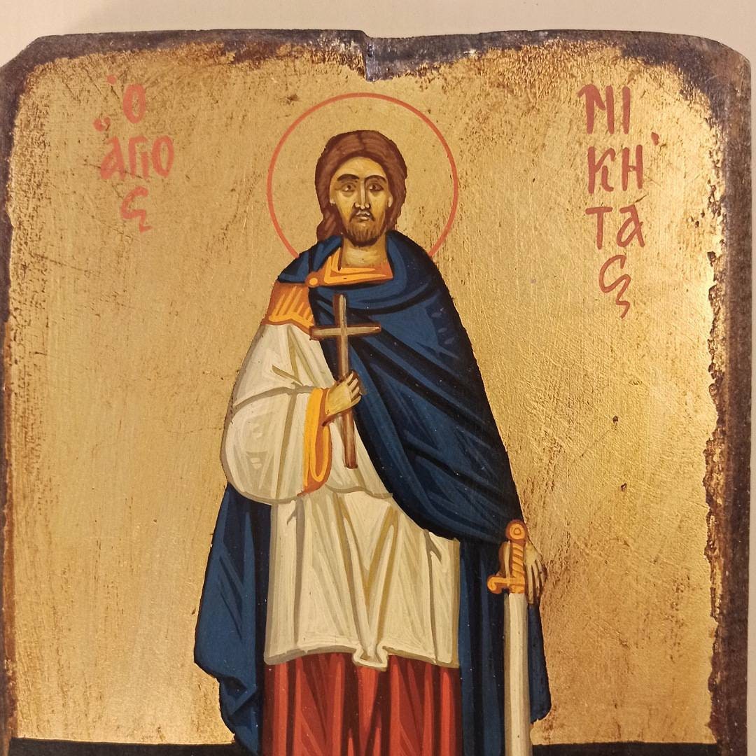 Saint Nicetas the Goth Ο Άγιος Νικήτας Hand Painted Greek - Etsy