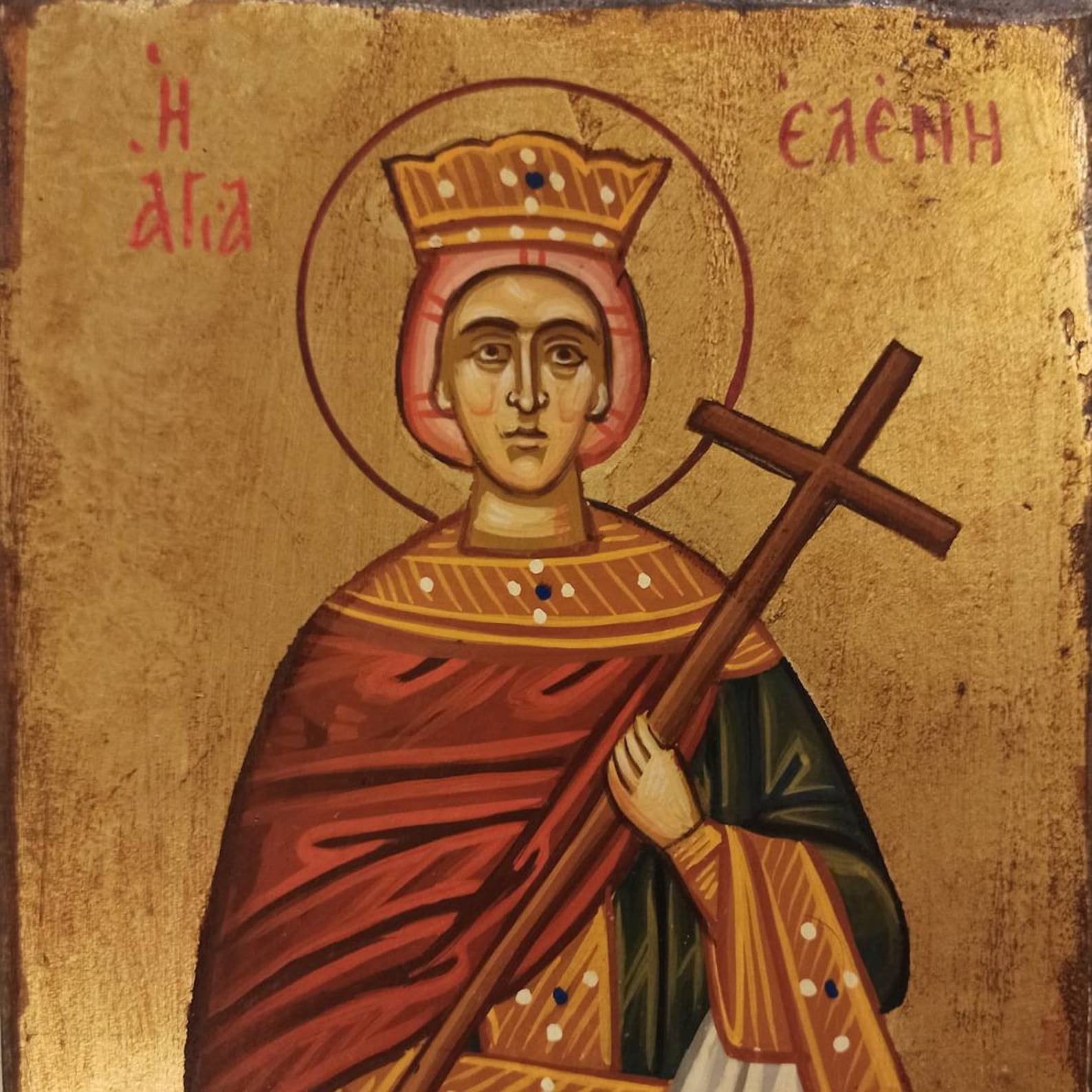 Saint Helena Η Αγία Ελένη hand painted Greek Orthodox | Etsy