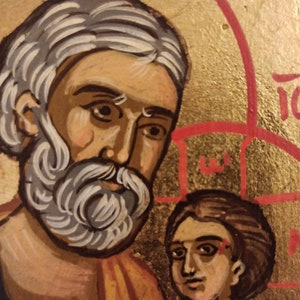 Saint Joseph ( Άγιος Ιωσήφ ) Hand Painted Greek Orthodox Byzantine Icon ...
