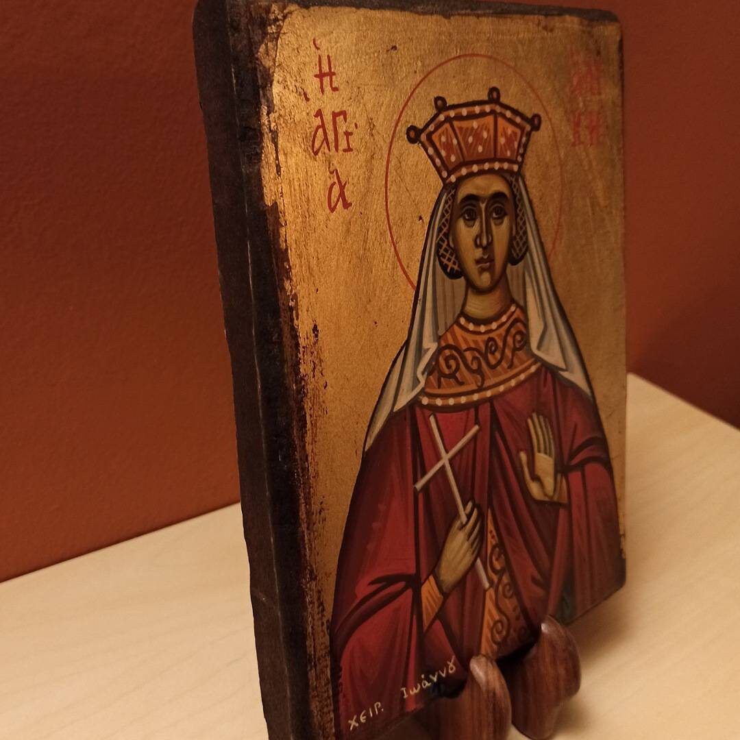 Saint Alice Αγία Αλίκη Hand Painted Greek Orthodox | Etsy