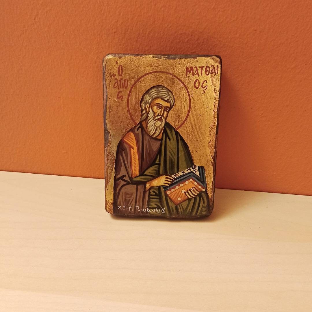 Saint Matthew the Apostle, ( Ο Άγιος Ματθαίος ) Hand Painted Greek ...