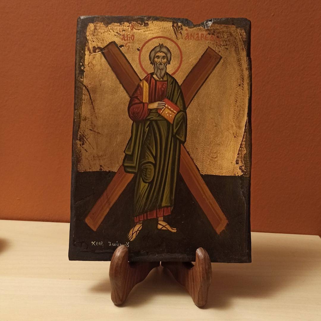 Saint Andrew or Andrew the Apostle ( Ο Άγιος Ανδρέας ) Hand Painted ...