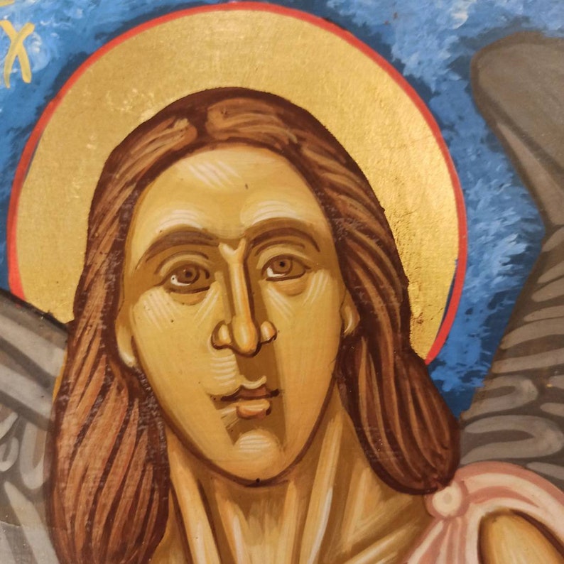 Saint Uriel the Archangel Άγιος Ουριήλ hand painted Orthodox | Etsy