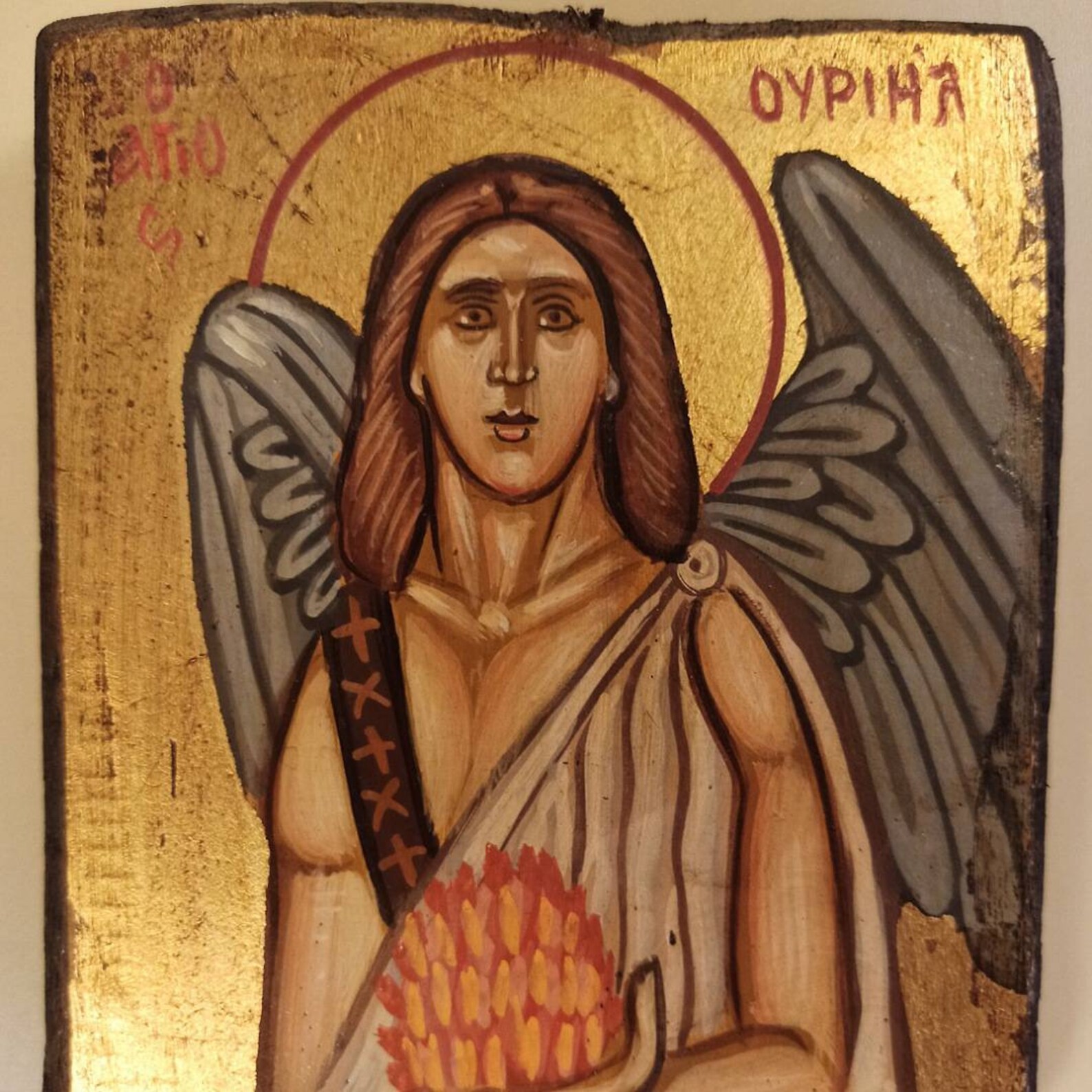 Saint Uriel the Archangel (Άγιος Ουριήλ) Hand Painted Orthodox ...