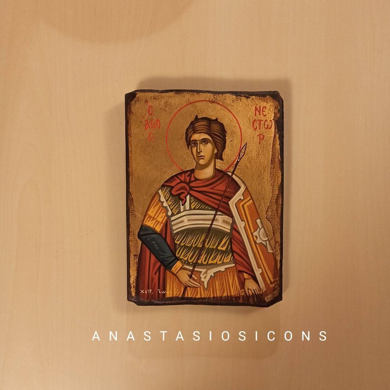 Saint Nestor Άγιος Νέστωρ Hand Painted Greek Orthodox - Etsy