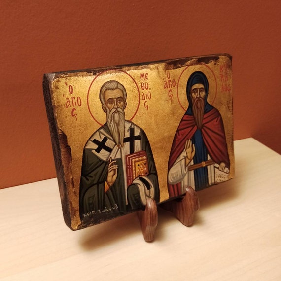 Wall Décor Wall Hangings hand made Greek Orthodox Byzantine icon. Saint ...