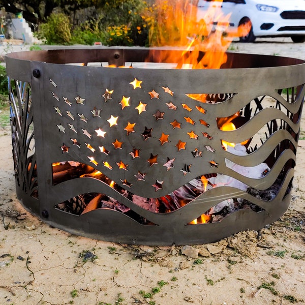 American Flag Fire Pit - Etsy