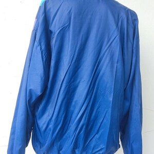 Vintage Blue-green-purple Multi-color Block Jacket/ Unisex Lightwear ...