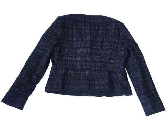 Vintage Unique women Blazer/ Black with Vertical Deta… - Gem