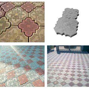 Clover - SET 6 Molds Plastic Mold for Concrete Paving Slabs, Concrete ...
