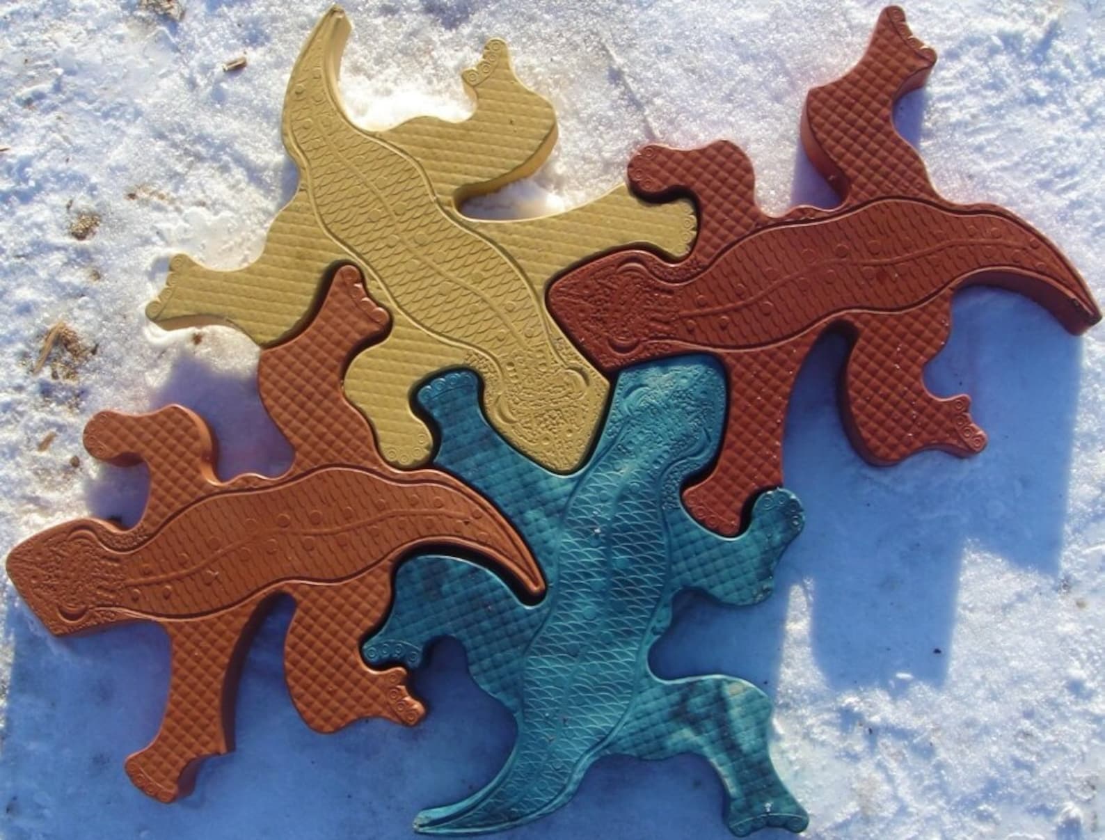 Lizard Plastic Mold – Concrete Paving Slab Mold for Garden Path and ...