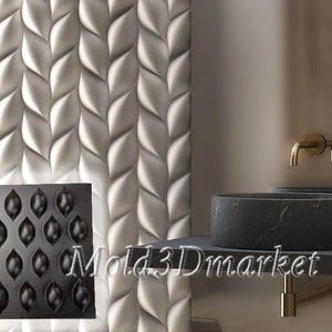 Lentils L - Plastic Mold 3D Panel for Manufacture From Plaster (gypsum ...