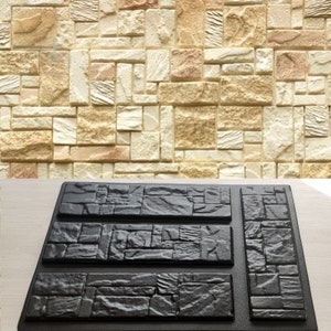 Plastic Mold for Making Decorative Stone Tiles - Bulgarian Slate - DIY ...