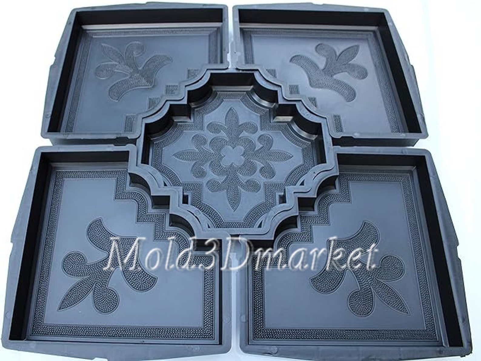 Clover DIY Plastic Mold – Concrete Paving Slabs for Garden Paths and ...